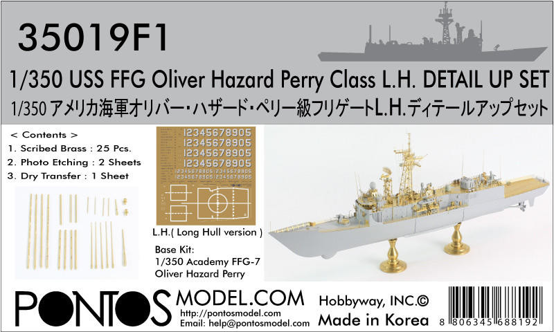 1/350 Pontos Model USS FFG Oliver Hazard Perry Class Detail up set ...
