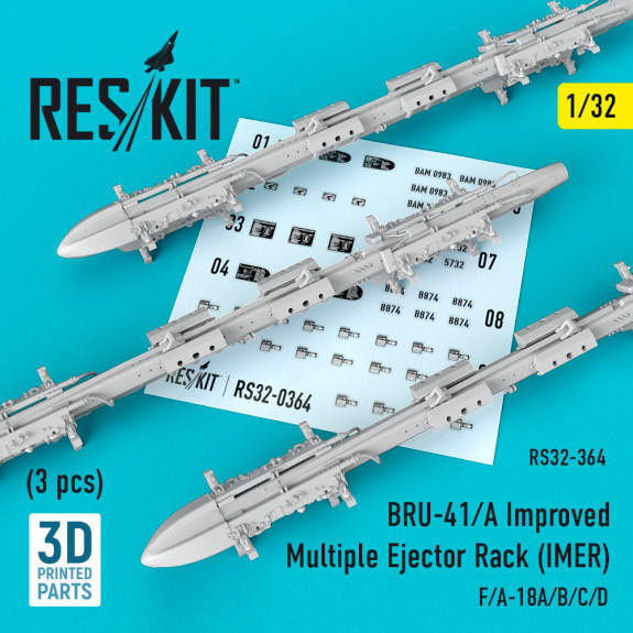 1/32 Reskit BRU-41/A Improved Multiple Ejector Rack (IMER) (3 pcs ...