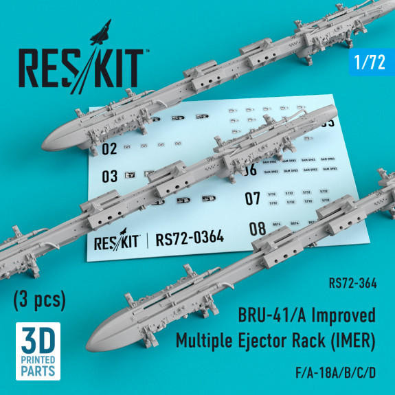 1/72 Reskit BRU-41/A Improved Multiple Ejector Rack (IMER) (3 pcs ...