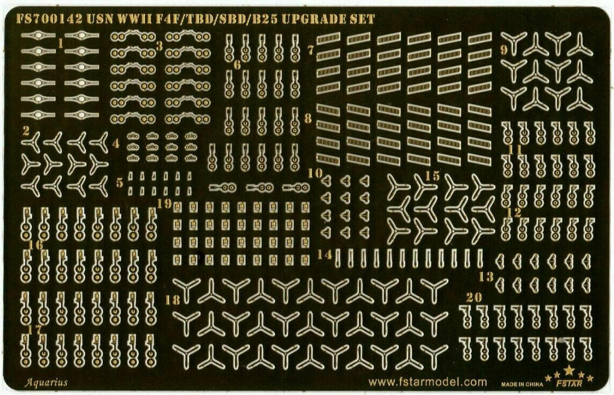1/700 Five Star WWII USN F4F TBD SBD B25 Upgrade Set - Squadron.com