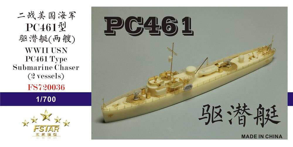 1/700 Five Star Models WWII USN PC461 Type Submarine Chaser Model Kit ...