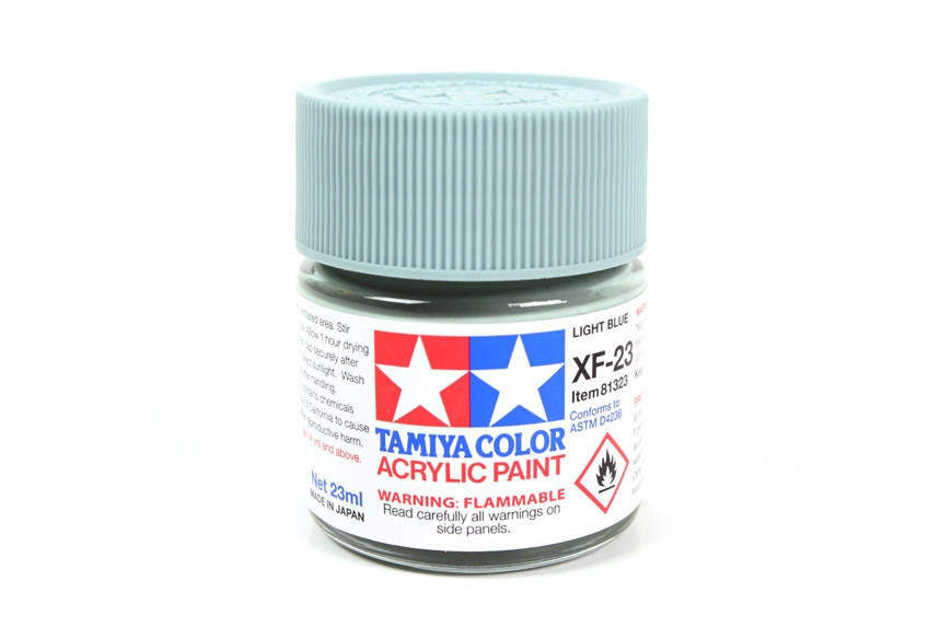 Tamiya Large Acrylic Paint XF-23 Light Blue - 81323 - Squadron.com