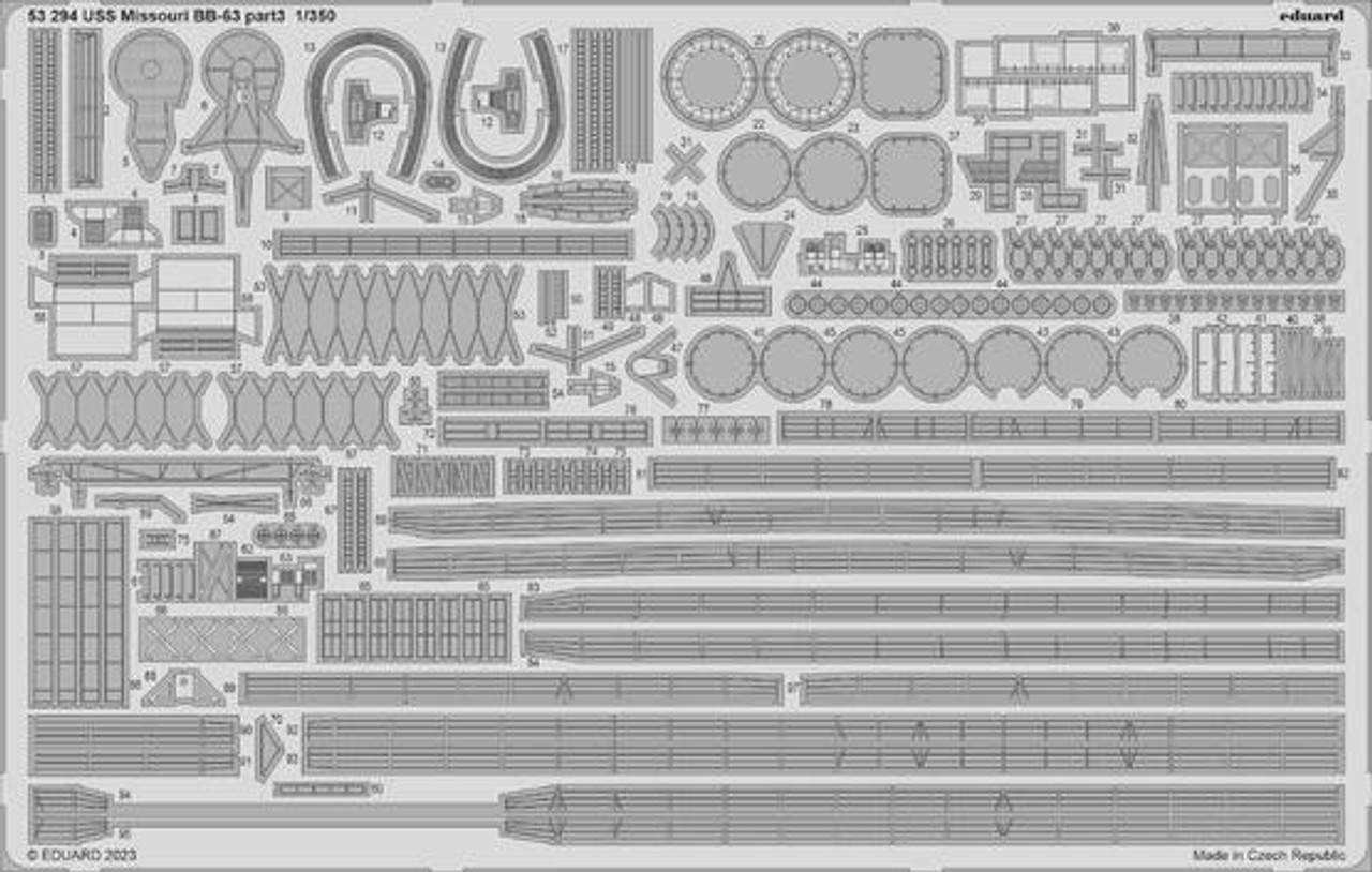 1350 Eduard Uss Missouri Bb 63 Part 3 For Hobby Boss