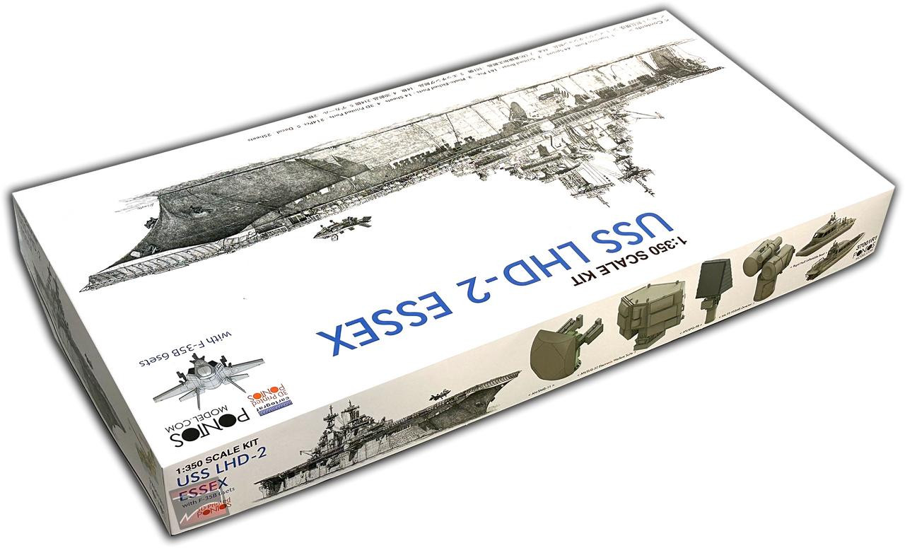 1/350 Pontos Model USS Essex LHD-2 DELUXE Plastic Model Kit - MMD ...
