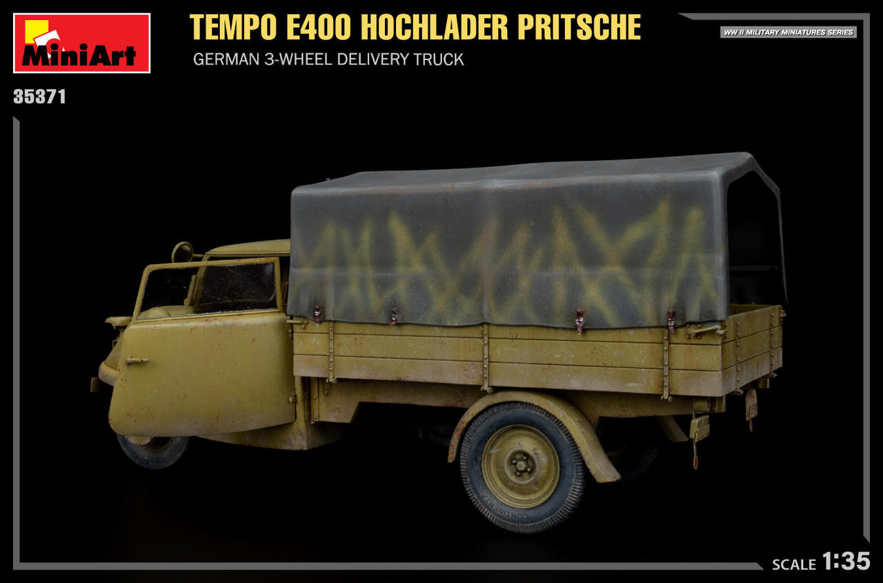 1/35 Miniart Tempo E400 Hochlader Pritsche. German 3-Wheel Delivery ...