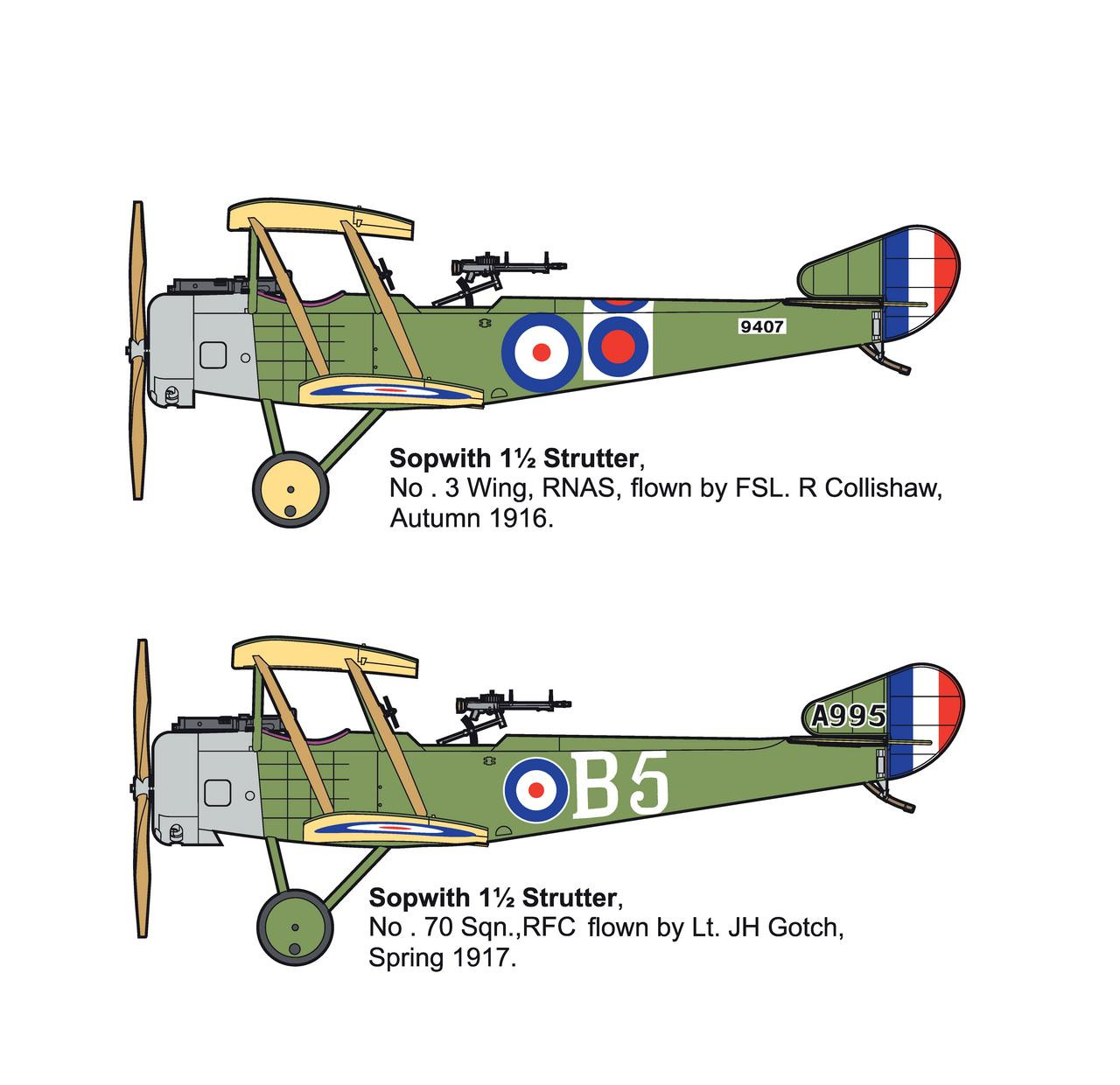 1/32 Roden Sopwith 1 1/2 Strutter Two Seater Fighter Plastic Model Kit ...