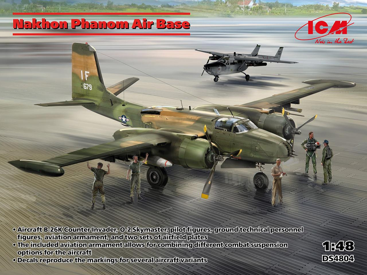1/48 ICM Nakhon Phanom Air Base (B-26K Counter Invader) Plastic Model Kit - Squadron.com