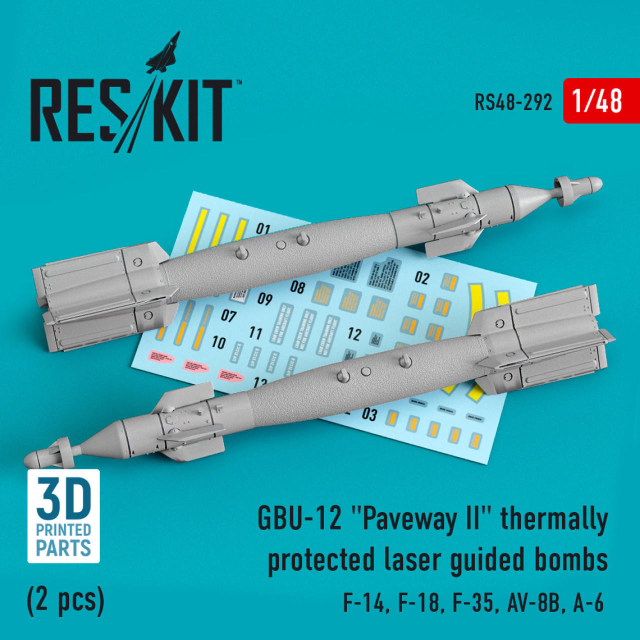 1/48 GBU 12 Bomb Thermally Protected (2 pcs) - Squadron.com