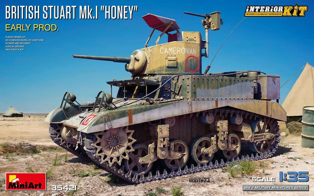 1/35 Miniart British Stuart Mk.I Honey (Early) w/ Interior Kit Plastic ...
