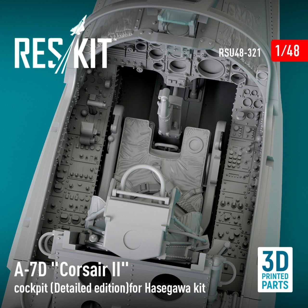 1/48 Reskit A-7D Corsair II cockpit for Hasegawa kit (3D Printed) (1/48 ...