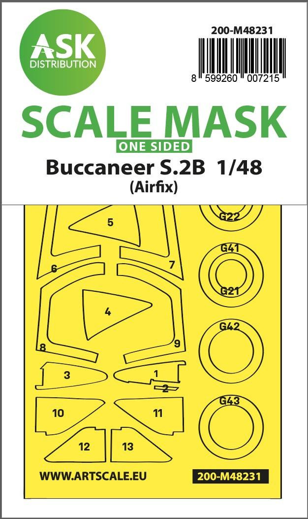 1/48 Art Scale Buccaneer S.2B one-sided express fit mask for Airfix ...