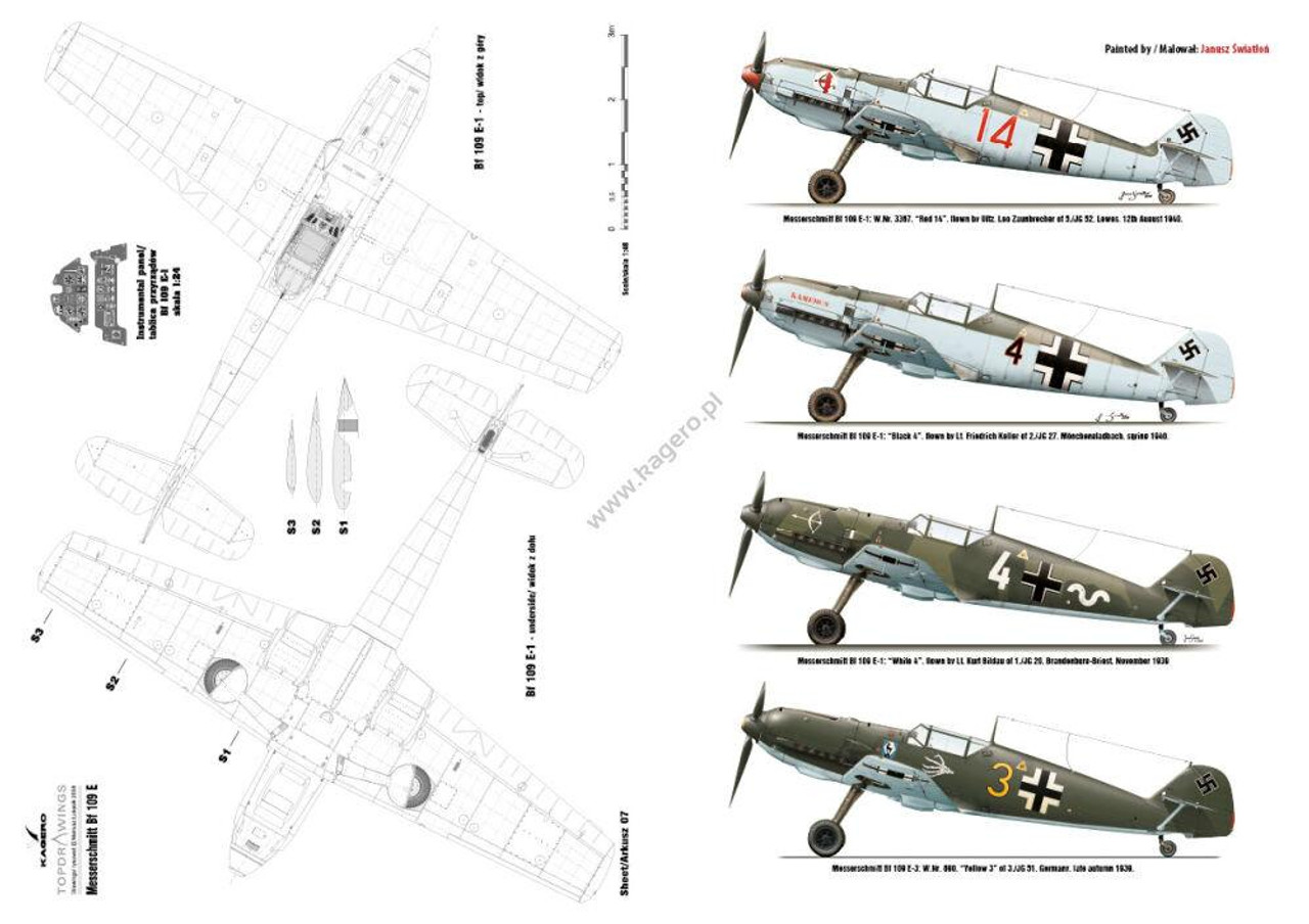 Kagero Messerschmitt Bf 109 E E-1/E-3/E-4/E-7 Models Book - Squadron.com