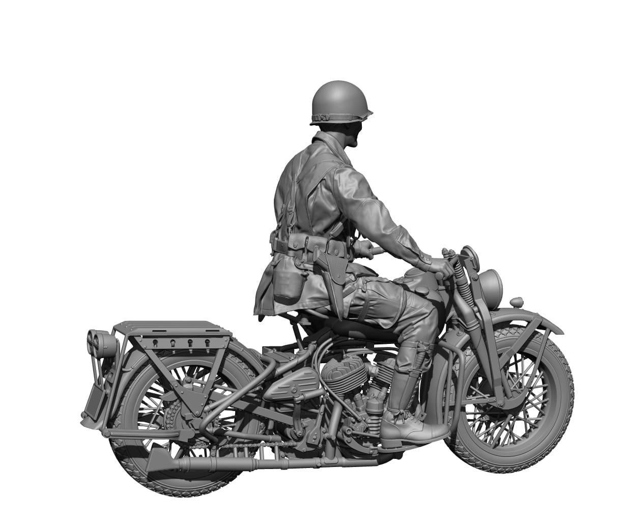 1/16 H3 Models WW2 US para Ironhorse rider Inclde Bike 3D Printed ...