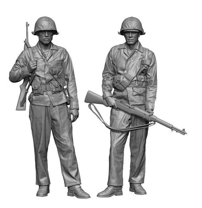 1/48 H3 Models WW2 USMC set 3D Printed Figure - MMD - Military Model ...