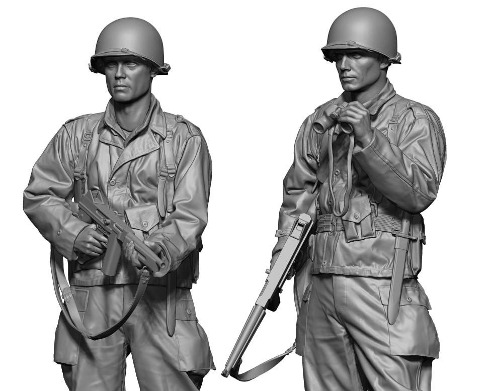 1/35 H3 Models WWII US Ranger set 3D Printed Figure - Squadron.com
