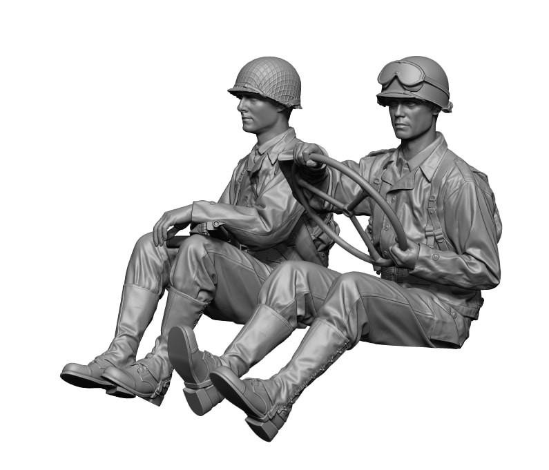 1/48 H3 Models WW2 US willys Crew set 3D Printed Figure - MMD ...