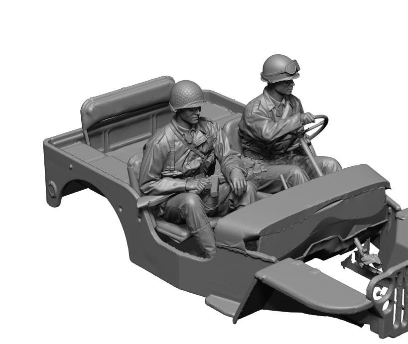 1/48 H3 Models WW2 US willys Crew set 3D Printed Figure - MMD ...