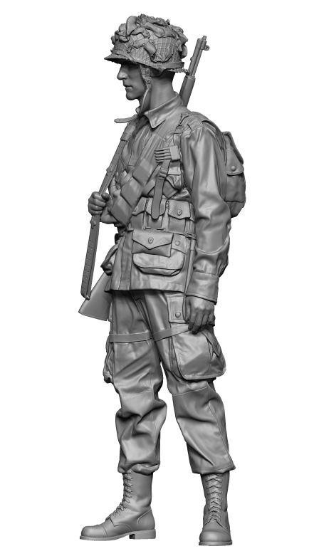 1/48 H3 Models WW2 US Para RiflemanCarentan 3D Printed Figure - MMD ...