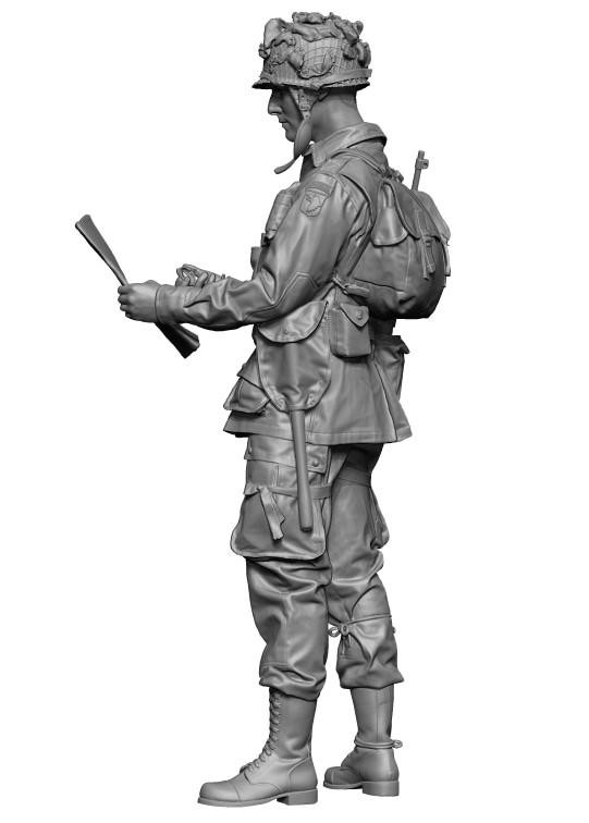 1/48 H3 Models WW2 US Para Platoon Leader Carentan 3D Printed Figure ...