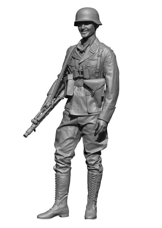 1/35 H3 Models WWII German Dak Gunner 3D Printed Figure - MMD ...