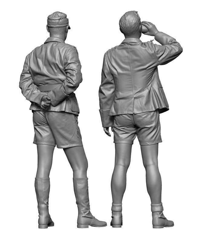1/48 H3 Models WW2 German Dak Officer set 3D Printed Figure - MMD ...