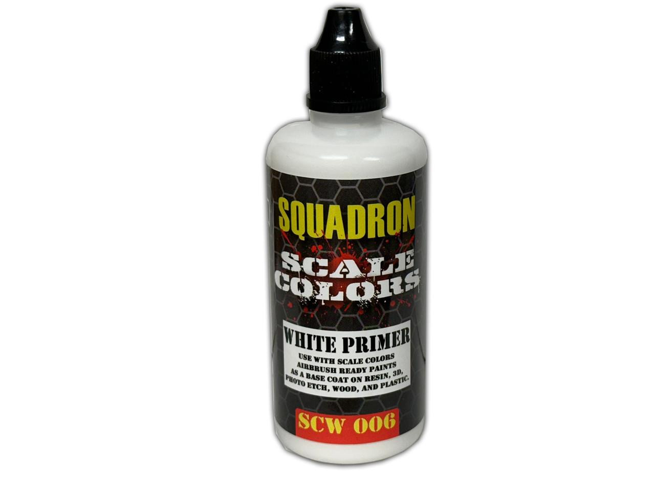 Squadron Scale Colors White Primer Acrylic Airbrush Paint (60ml Bottle ...
