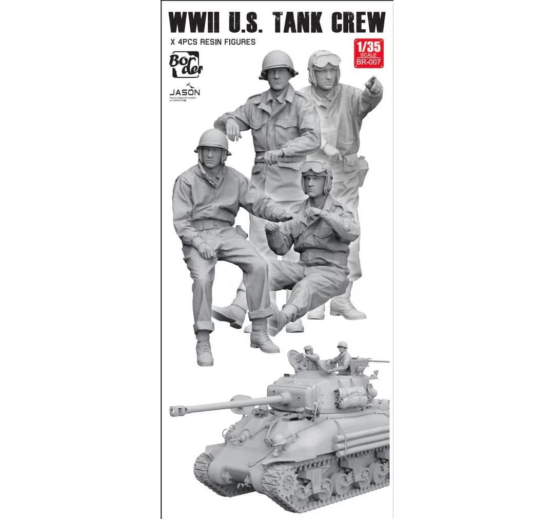 1/35 Border Model WW II US Tank Crew Resin Figure Set - MMD - Military ...