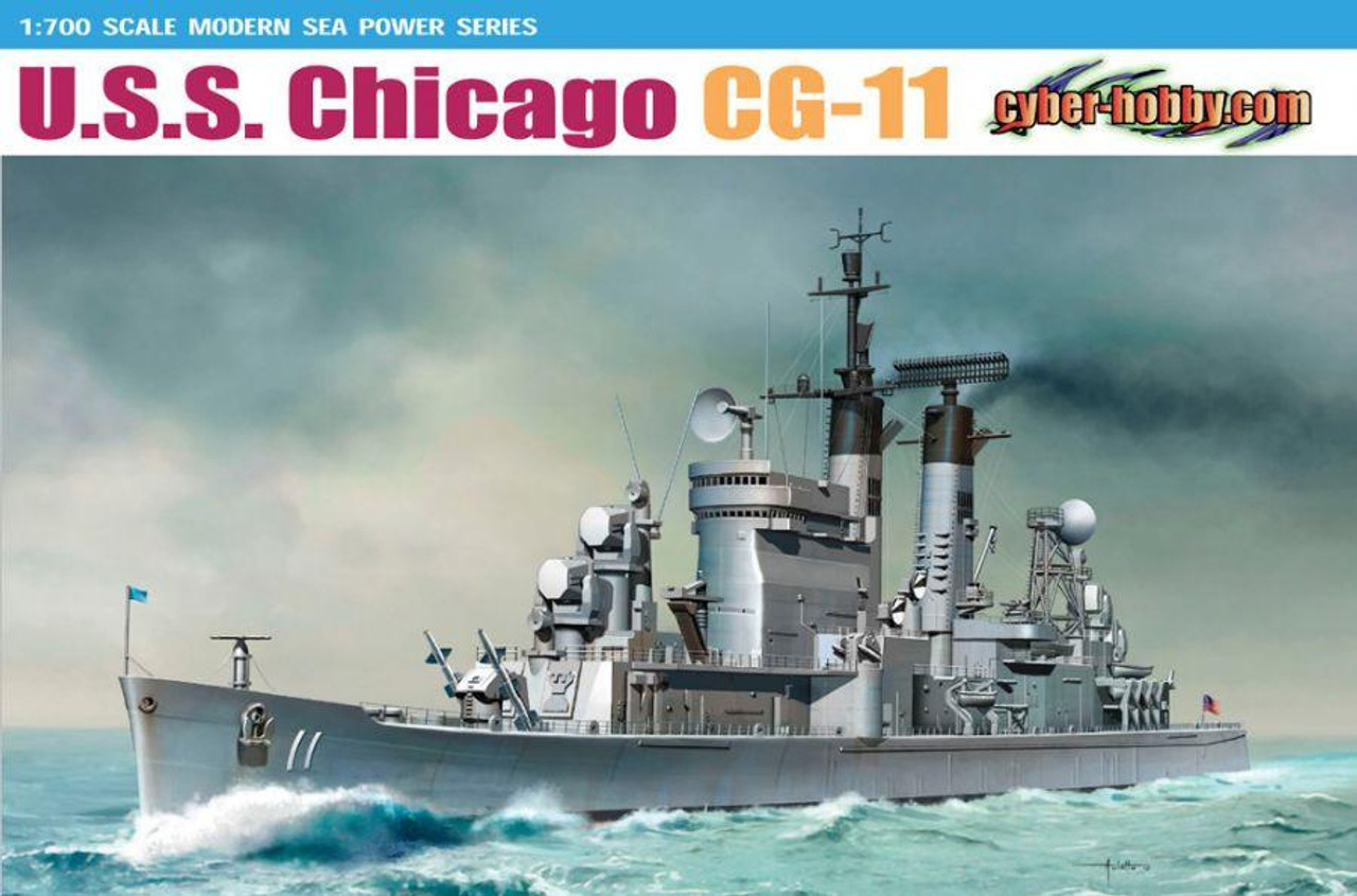 1/700 Dragon USS CHICAGO CG-11 Plastic Model Kit - MMD - Military Model Distributors