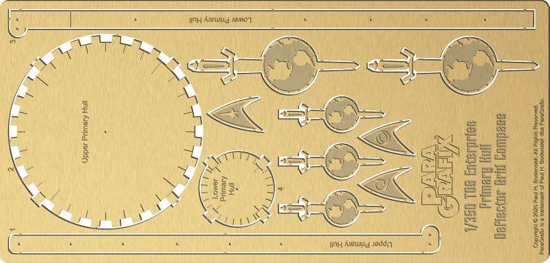 Paragrafix TOS Enterprise Primary Hull Deflector Grid Compass ...