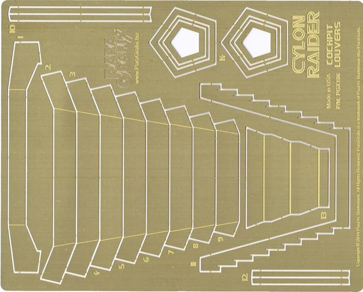 Paragrafix Original Battlestar Galactica Cylon Raider Cockpit Louvers ...