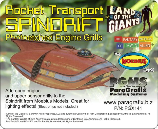 Paragrafix 1/128 Spindrift Engine Grill Photo-Etch Set for Moebius kit ...
