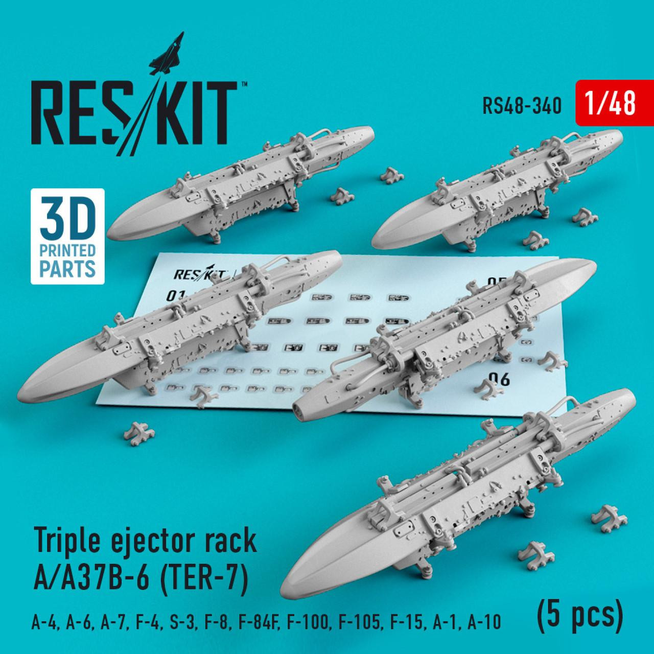 1/48 Reskit Triple ejector rack A/A37B-6 (TER-7) (5 pcs) - Squadron.com