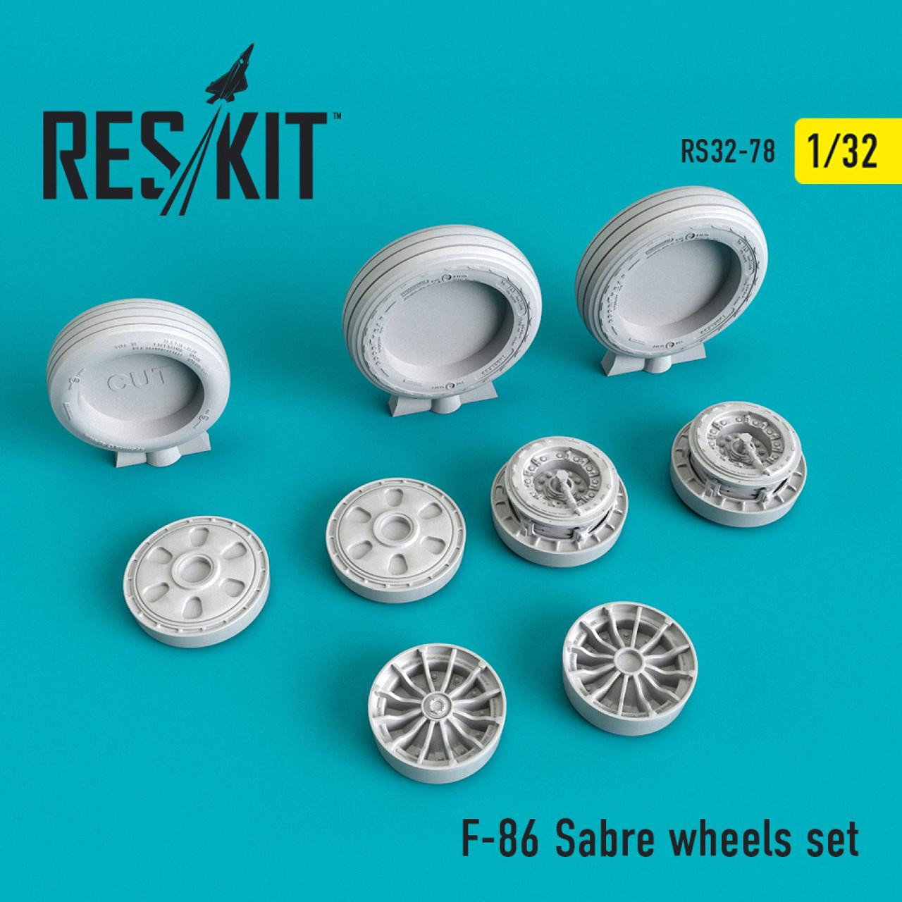 1/32 Reskit F-86 Sabre wheels set - MMD - Military Model Distributors
