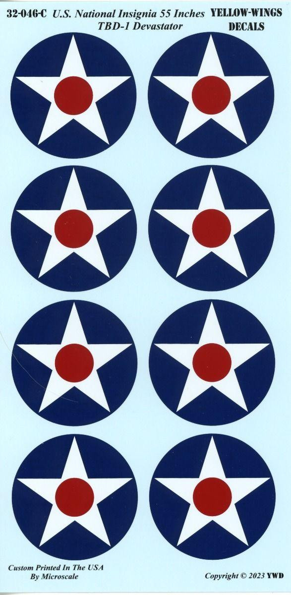 1/32 Yellow Wings Decals Douglas TBD-1 Devastator VT-4, VT-7 WWII - MMD ...