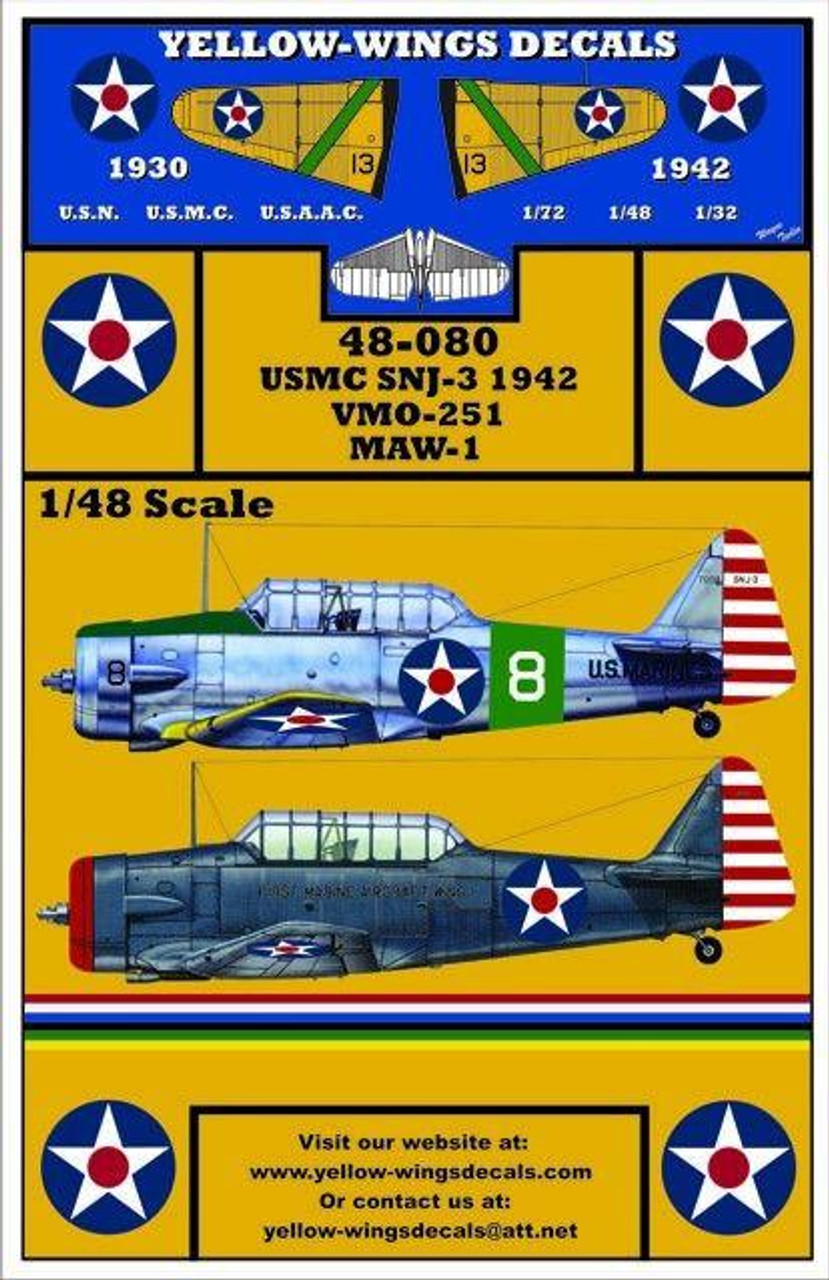 1/48 Yellow Wings Decals USN SNJ-3 - Squadron.com