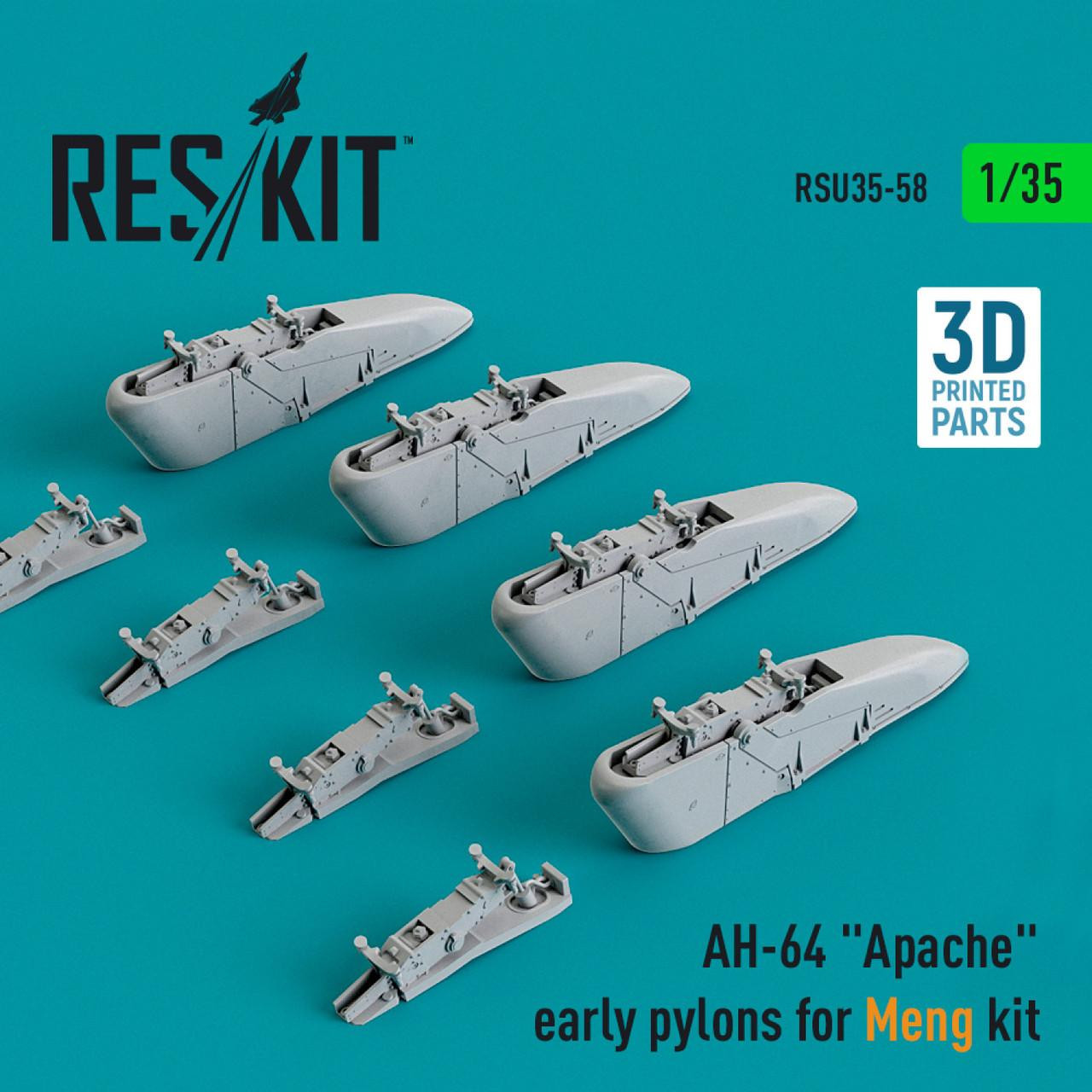 1/35 Reskit AH-64 Apache early pylons for Meng kit - MMD - Military ...