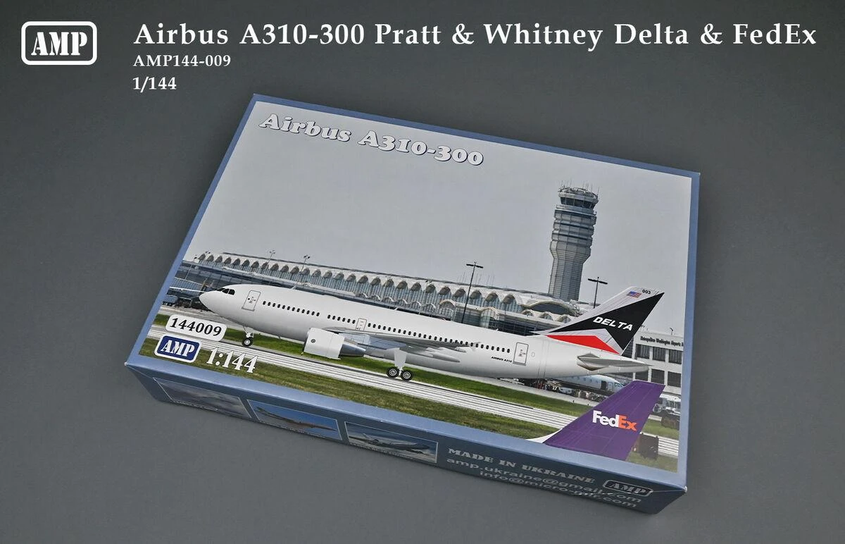 1/144 AMP Airbus A310-300 Pratt & Whitney Delta Air Lines & FedEx ...