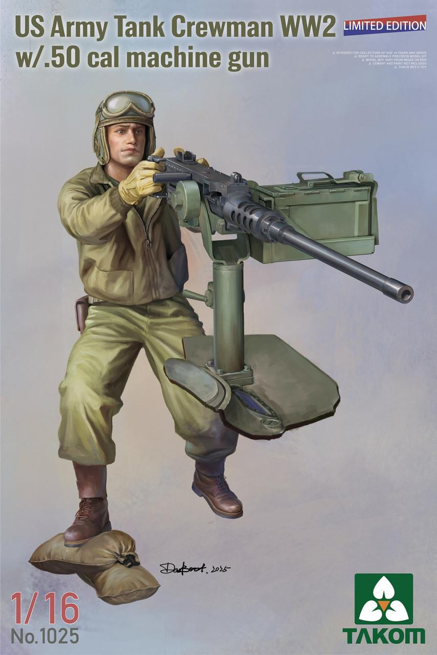 1/16 Takom US Army Tank Crewman WWII w/.50 cal machine gun (Limited ...