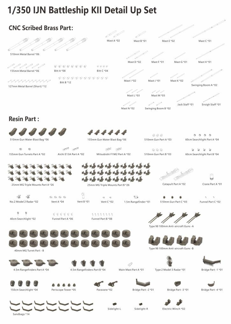 1/350 Very Fire IJN Kii Super Yamato Battleship (Deluxe Version) - Squadron.com