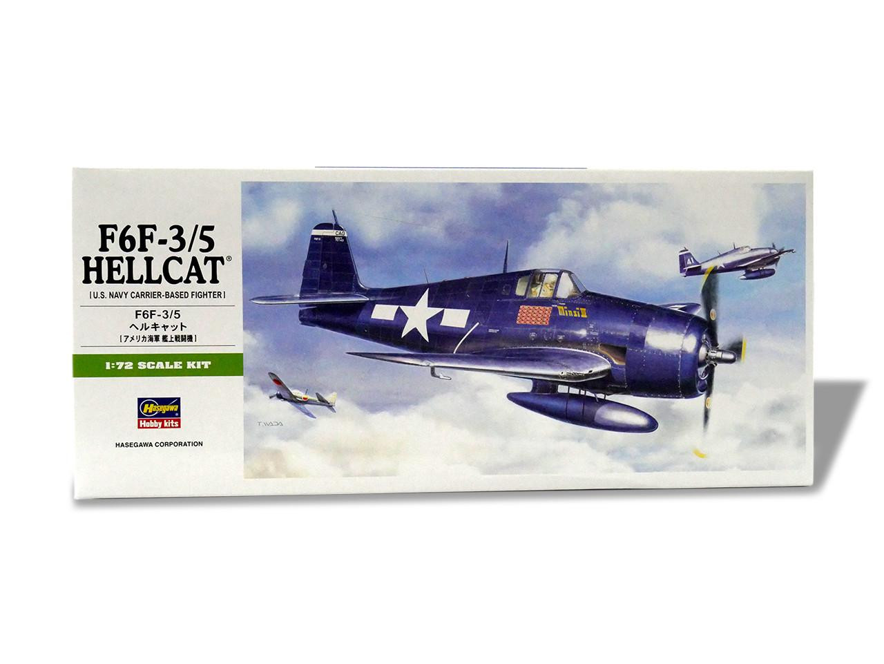 1/72 Hasegawa F6F-3/5 HELLCAT Plastic Model Kit - MMD - Military Model ...