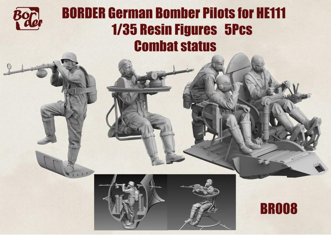 1/35 Border Model German Bomber Figures for He 111 Resin Figure Set ...