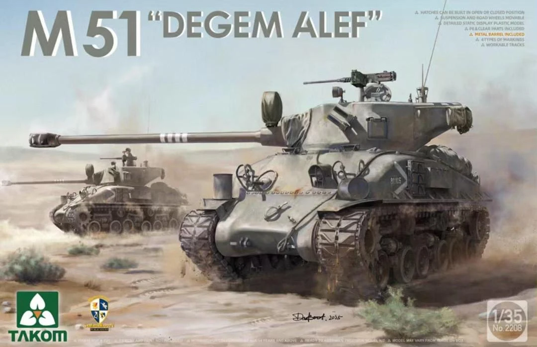 1/35 Takom Sherman M51 DEGEM ALEF Plastic Model kit - Squadron.com