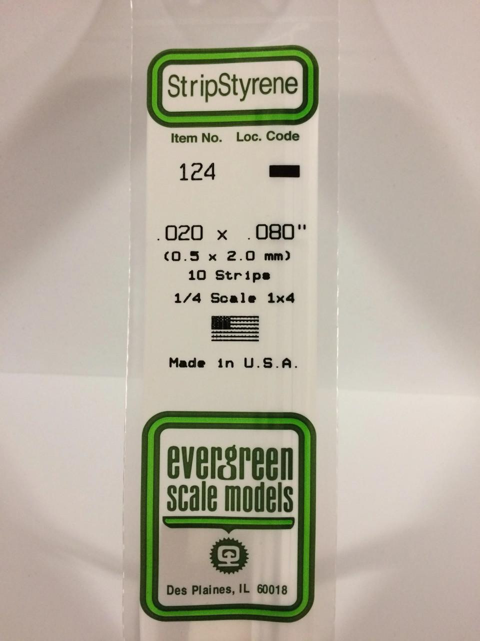Evergreen Styrene .020 X .080 Strips (10) - Squadron.com