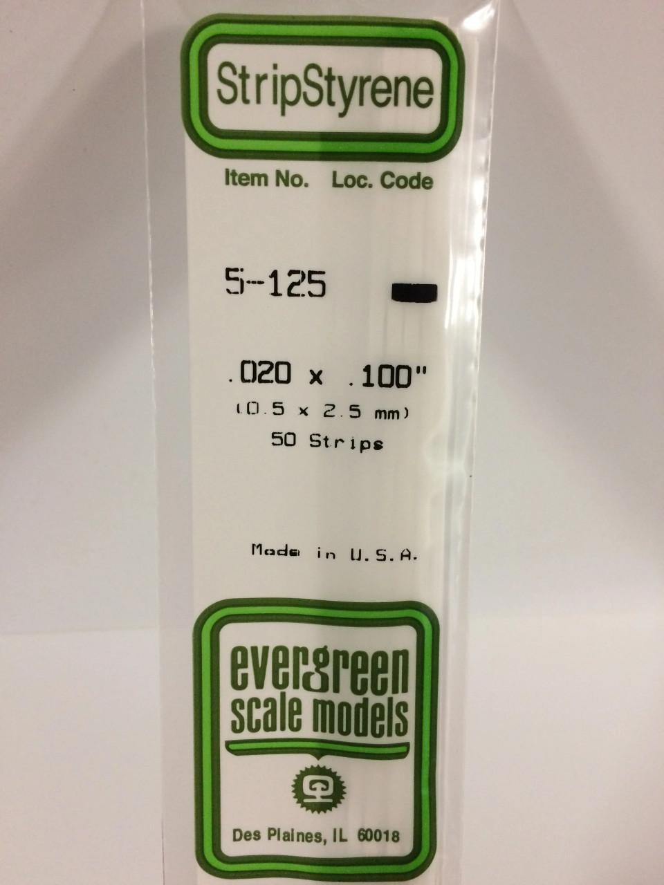Evergreen Styrene .020 X .100 Strips (10) - MMD - Military Model ...