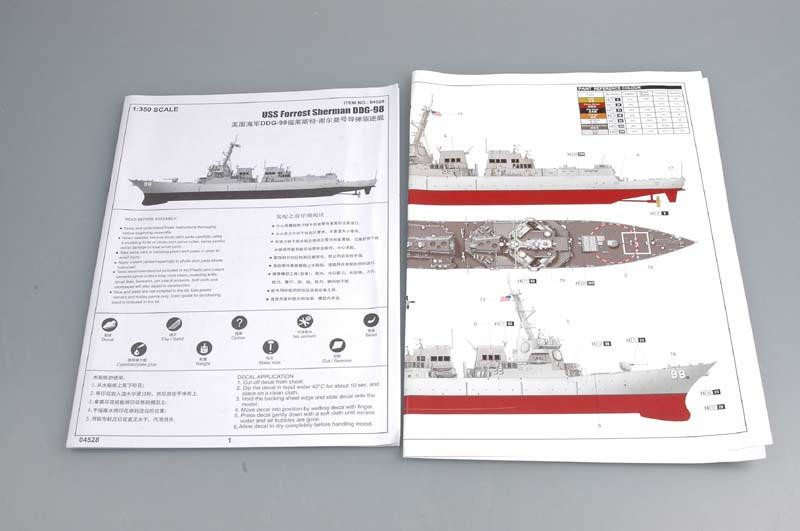 1/350 Trumpeter USS Forrest Sherman DDG98 Arleigh Burke Class Guided ...