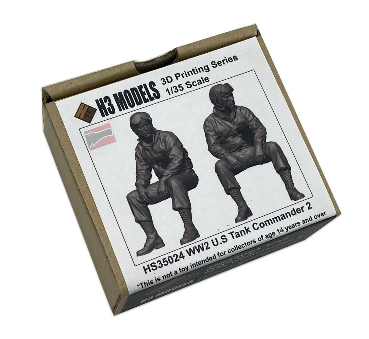 1/35 H3 Models WWII US Tank Commander 2 Resin Model Kit - Squadron.com