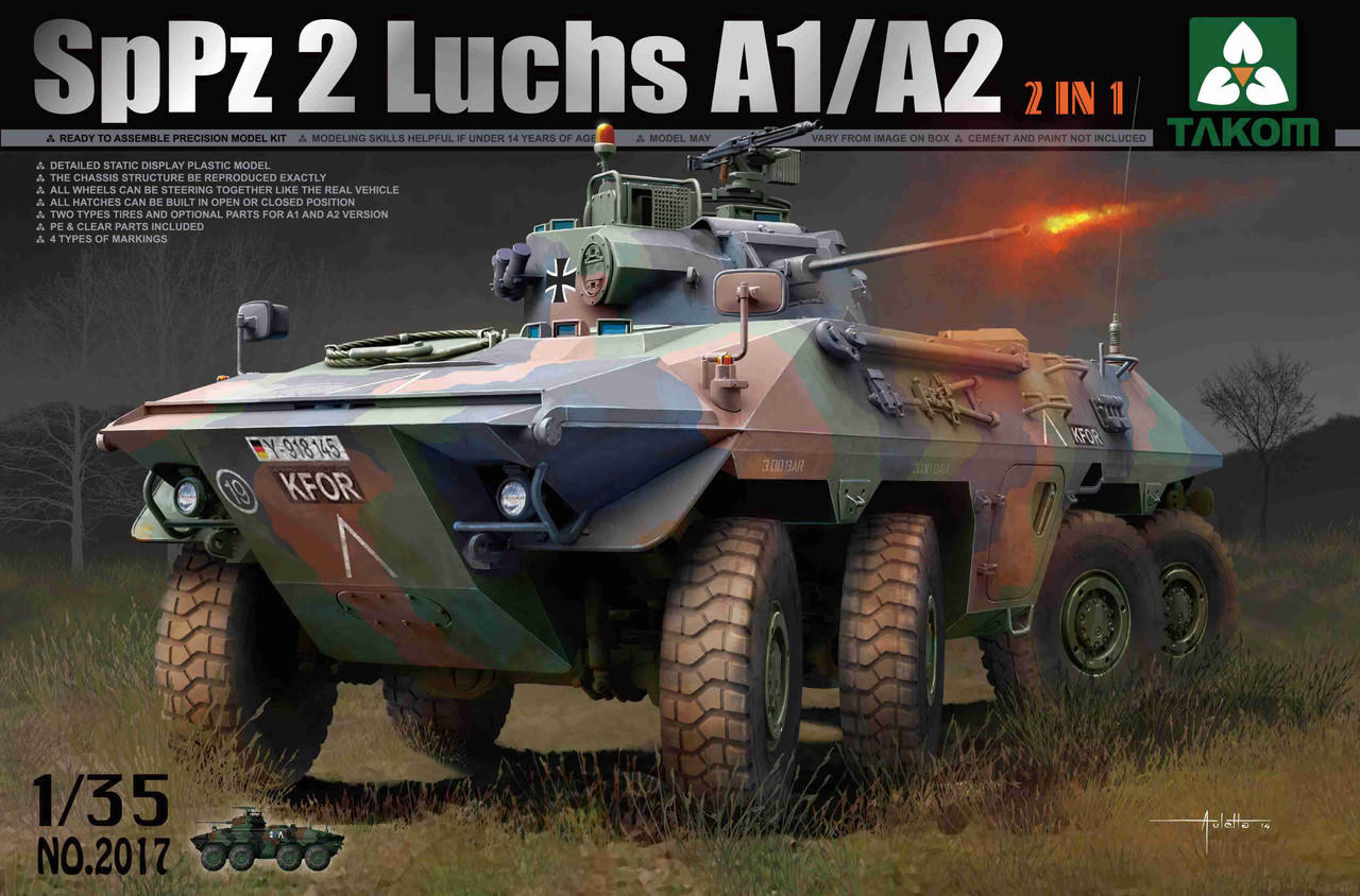 1/35 Takom SpPz2 Luchs A1/A2 Bundeswehr Recon Vehicle (2 in 1 ...