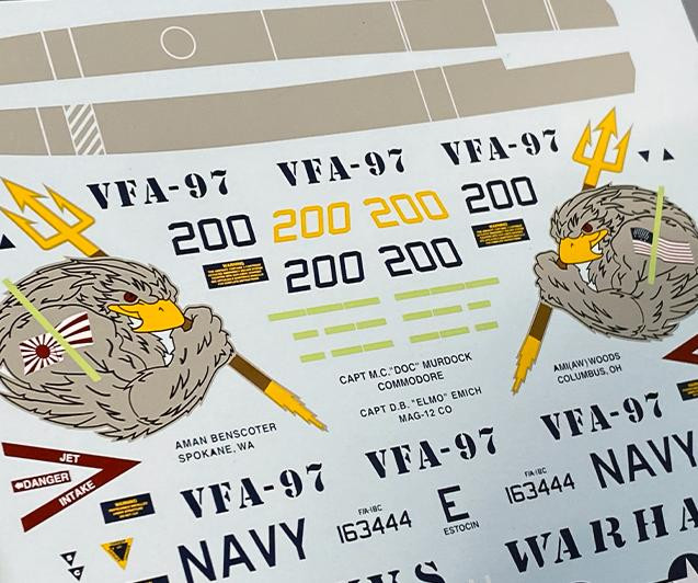 1/48 Squadron Decals - F/A-18C Hornets Warhawks & Ragin Bulls ...