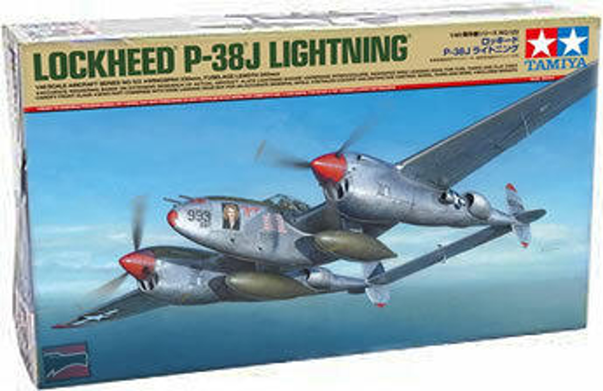 1/48 Tamiya Lockheed P-38F/G Lightning Plastic Model Kit - Squadron.com