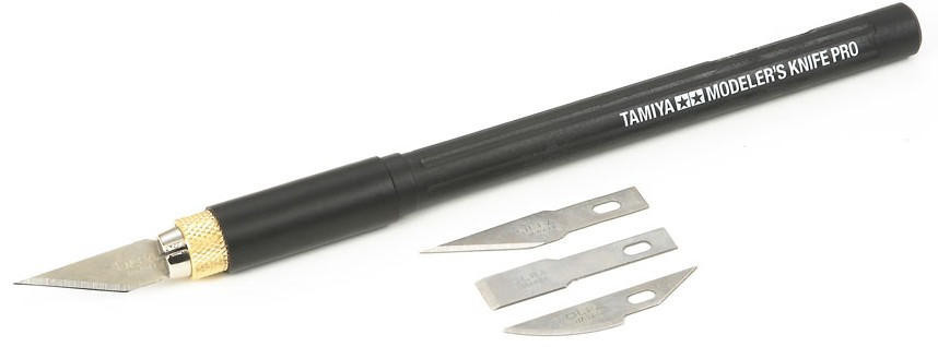 Tamiya Modeler's Knife Pro w/6 Blades Straight, Curved & Chisel ...